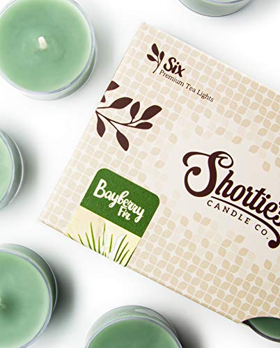 Bayberry Fir Premium Tealight Candles Bulk Pack - Highly Scented with Essential Oils - 24 Green Tea Lights - Beautiful Candlelight - Made in The USA - Christmas & Holiday Collection