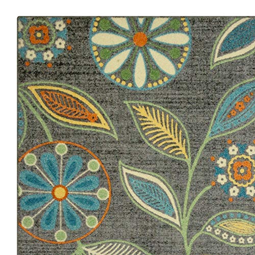 Maples Rugs Reggie Floral Kitchen Rugs Non Skid Accent Area Carpet [Made in USA], Multi, 2'6 x 3'10