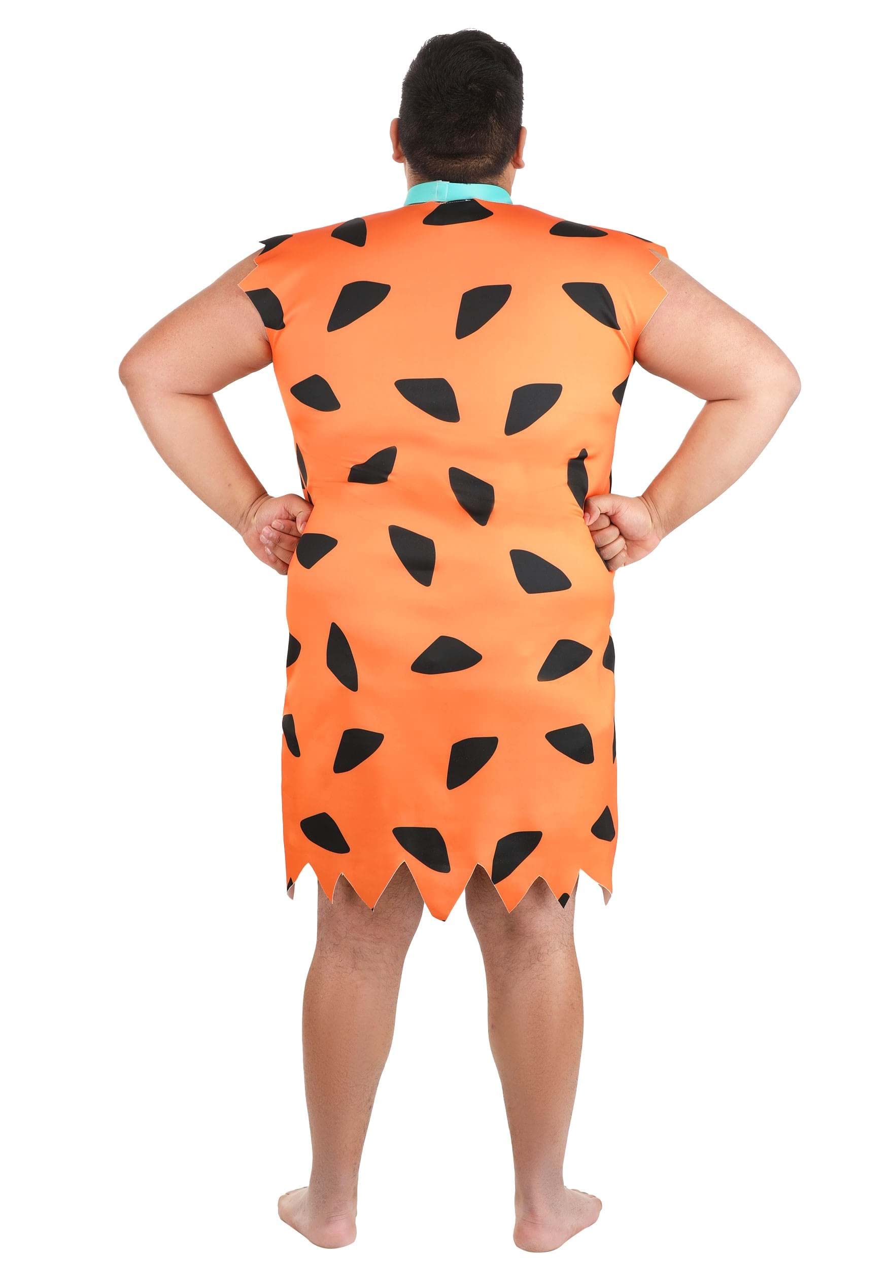 Fun Costumes Adult Plus Size Flintstones Fred Flintstone Costume | Men's Caveman Fred Flintstone Character Cosplay Outfit - 4X, Orange