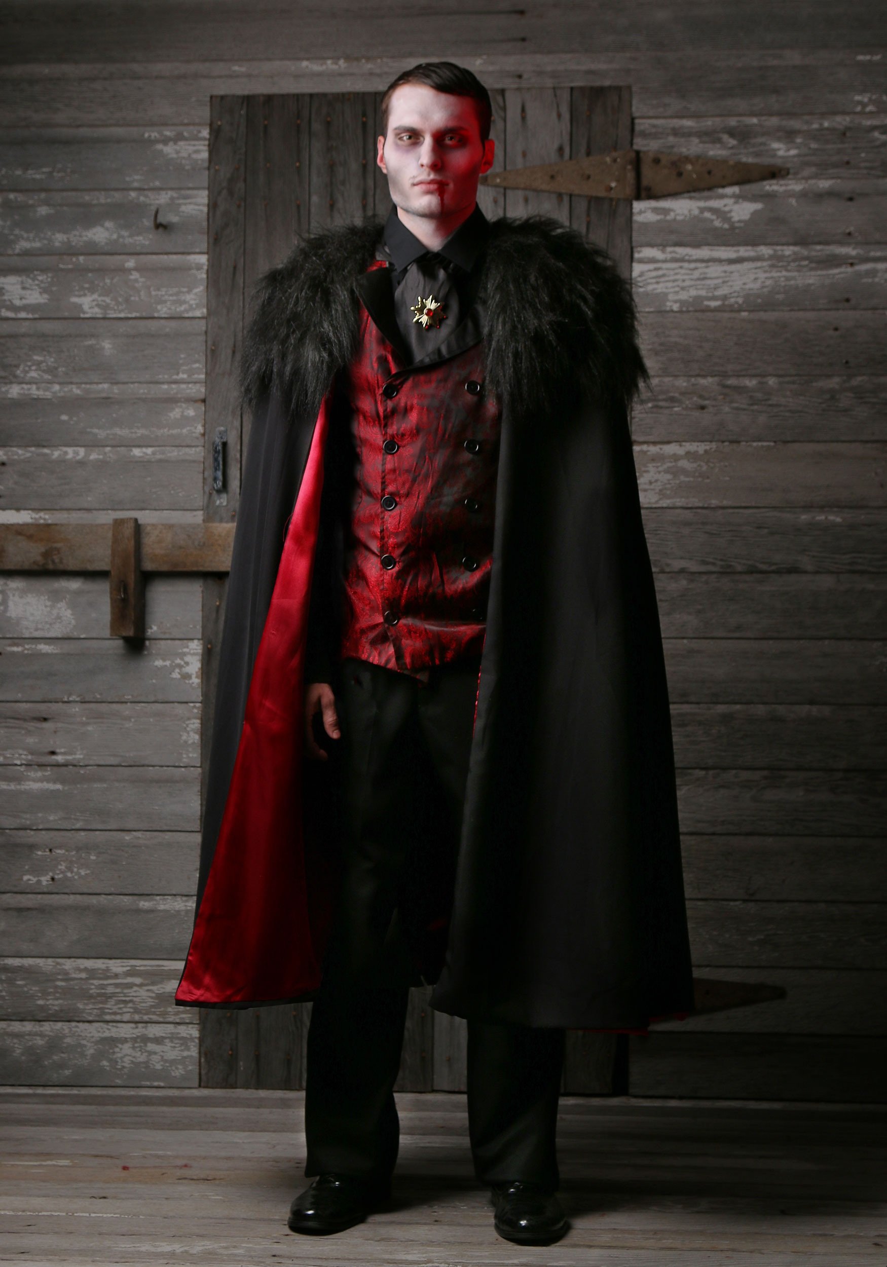 Fun Costumes Plus Size Deluxe Men's Vampire Costume 2X 3X 4X 4X