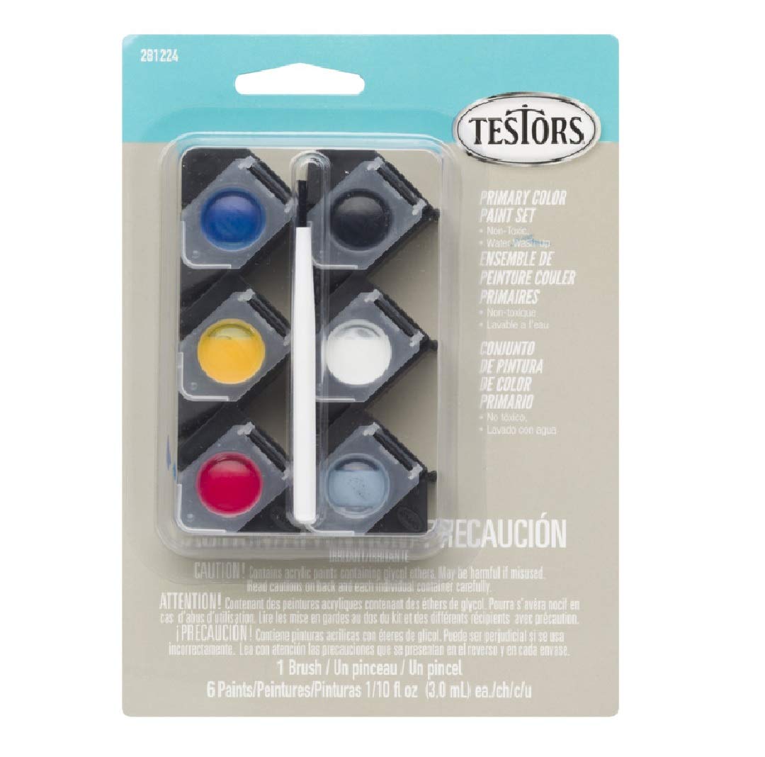 Paint & Glue - Testors Primary Color Paint Set