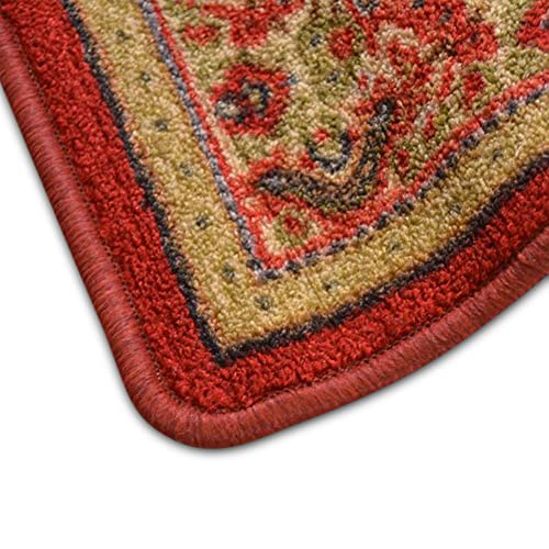 RugStylesOnline Persian Medallion Red Doormat, Slip Resistant Rubber Back Door Mat for Indoor Entry,French Door Mat, 18" x 30" Red Oriental Doormats
