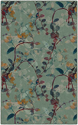 Brumlow Mills Catalina Fall Green Floral Area Rug for Home Decor, Living Room Carpet, Kitchen Mat, Patio or Entryway Rug, 3'4 x 5'
