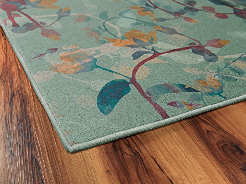 Brumlow Mills Catalina Fall Green Floral Area Rug for Home Decor, Living Room Carpet, Kitchen Mat, Patio or Entryway Rug, 3'4 x 5'