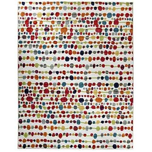 Mohawk Home Strata Delerus Ivory/White Geometric Abstract ( 5' X 8' ) Area Rug