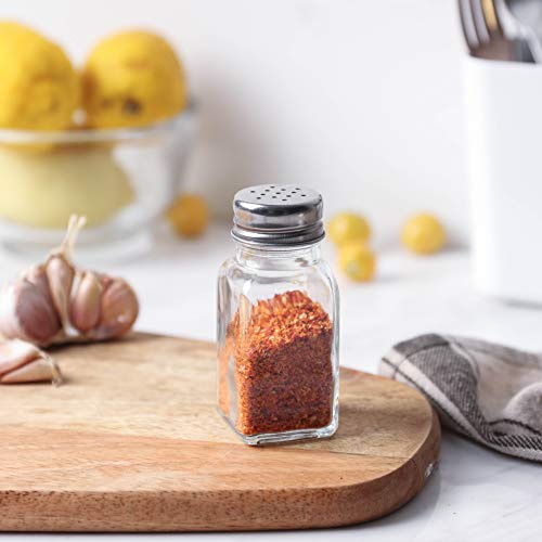 WHOLE HOUSEWARES | stainless steel salt and pepper shakers set | 6-Piece Pack | Best for Home Kitchen, Restaurants and Catering