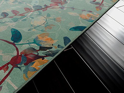 Brumlow Mills Catalina Fall Green Floral Area Rug for Home Decor, Living Room Carpet, Kitchen Mat, Patio or Entryway Rug, 3'4 x 5'