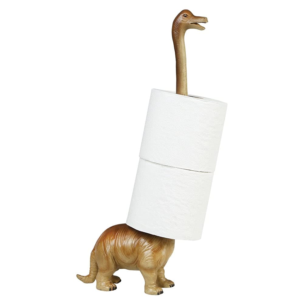 Paper Towel Holder - Brontosaurus Dinosaur - Countertop Free Standing - 17" High