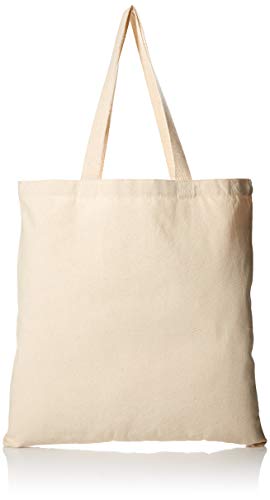 (12 Pack) 1 Dozen - Heavy Cotton Canvas Tote Bag (Natural)