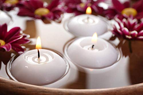 CandleNScent Unscented Floating Candles | Large 3 Inch - Fits in 3 Inch Vase and Above | White| Floats On Water | Pack of 12