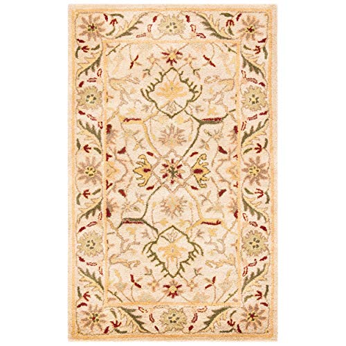 SAFAVIEH Antiquity Collection 2' x 3' Ivory AT14A Handmade Traditional Oriental Premium Wool Accent Rug