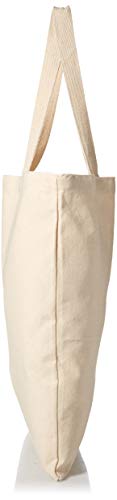 (12 Pack) 1 Dozen - Heavy Cotton Canvas Tote Bag (Natural)