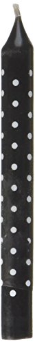 Wilton 12 Count Black and White Polka Dot Birthday Candle