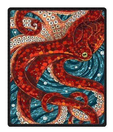 BEEBEE Printing red Octopus Velvet Plush Throw Blanket Bed Blankets Super Soft and Cozy Fleece Feeling Blanket for Travelling 58" x80â