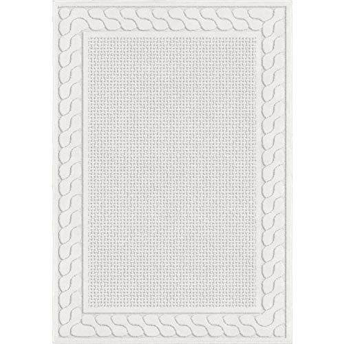 My Texas House by Orian Indoor/Outdoor Picket Fences Area Rug, 5'2" x 7'6", Natural