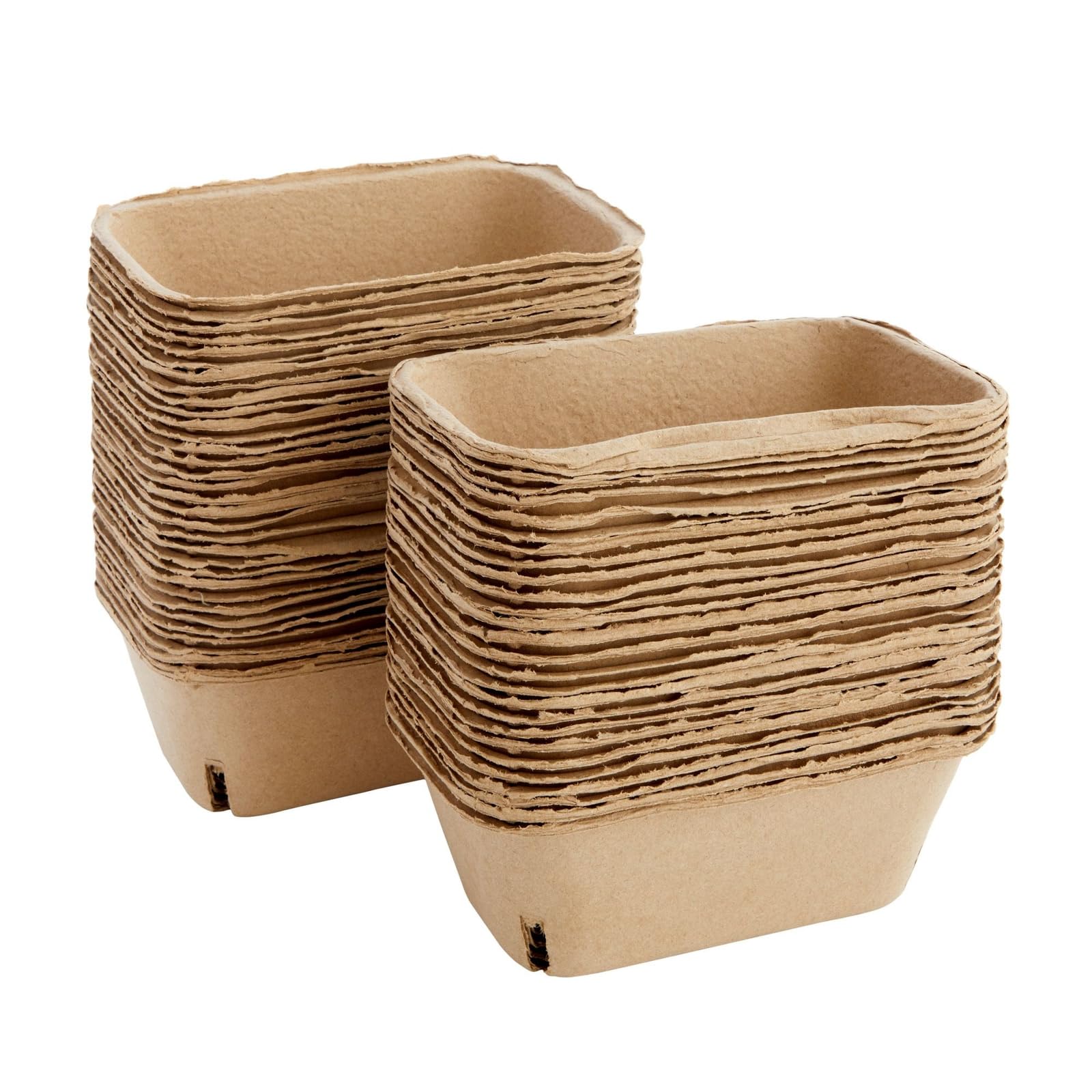 Pulp Fiber Berry Baskets for Fruit (1 Pint, 7.36 x 4.56 x 2.6 In, 60 Pack)
