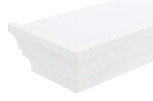 Kiera Grace Kieragrace Traditional Floating-Shelves, Set of 3 (12"W, 16"W, 24"W), White