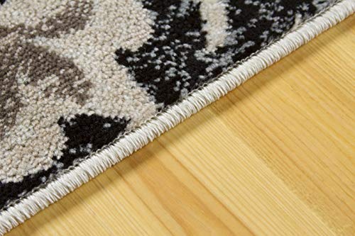 L'Baiet Katie Beige Brown Floral Ikat Pattern Mid-Century Modern Indoor 8' x 10' Area Rug