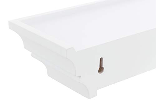 Kiera Grace Kieragrace Traditional Floating-Shelves, Set of 3 (12"W, 16"W, 24"W), White
