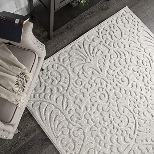 My Texas House by Orian Indoor/Outdoor Bluebonnets Area Rug, 7'9" x 10'10", Natural