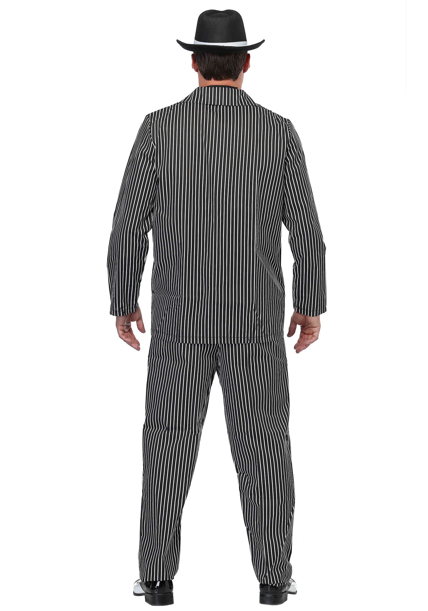 Fun Costumes - Adult Wide Pin Stripe Gangster Plus Size 1920s Gangster Suit Costume 3X