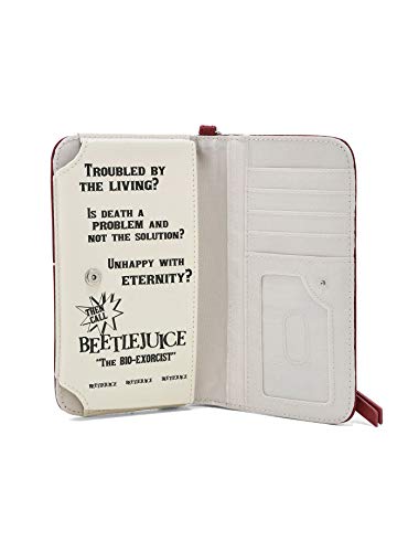 Tvmoviegifts Beetlejuice Handbook for The Recently Deceased Tech Wristlet, Red, One Size