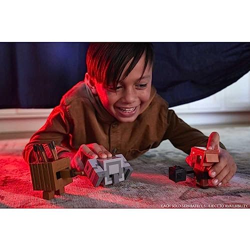 Mattel Minecraft Legends Action Figure, Cobblestone Golem with Attack Action & Accessory, Collectible Toy, 3.25-inch