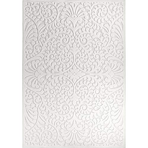 My Texas House by Orian Indoor/Outdoor Bluebonnets Area Rug, 7'9" x 10'10", Natural