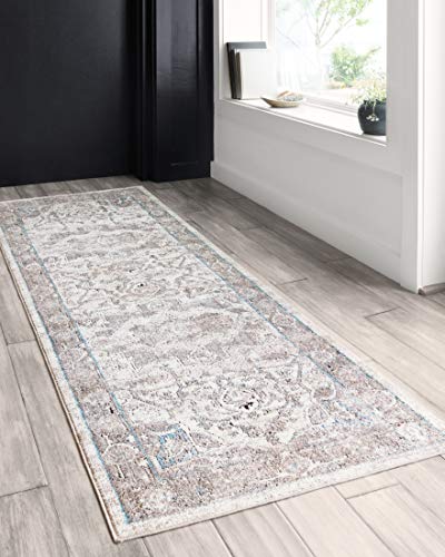 Loloi Dante DN-05 Ivory Transitional Area Rug 7'-10" x 10'-6" Ivory/Stone