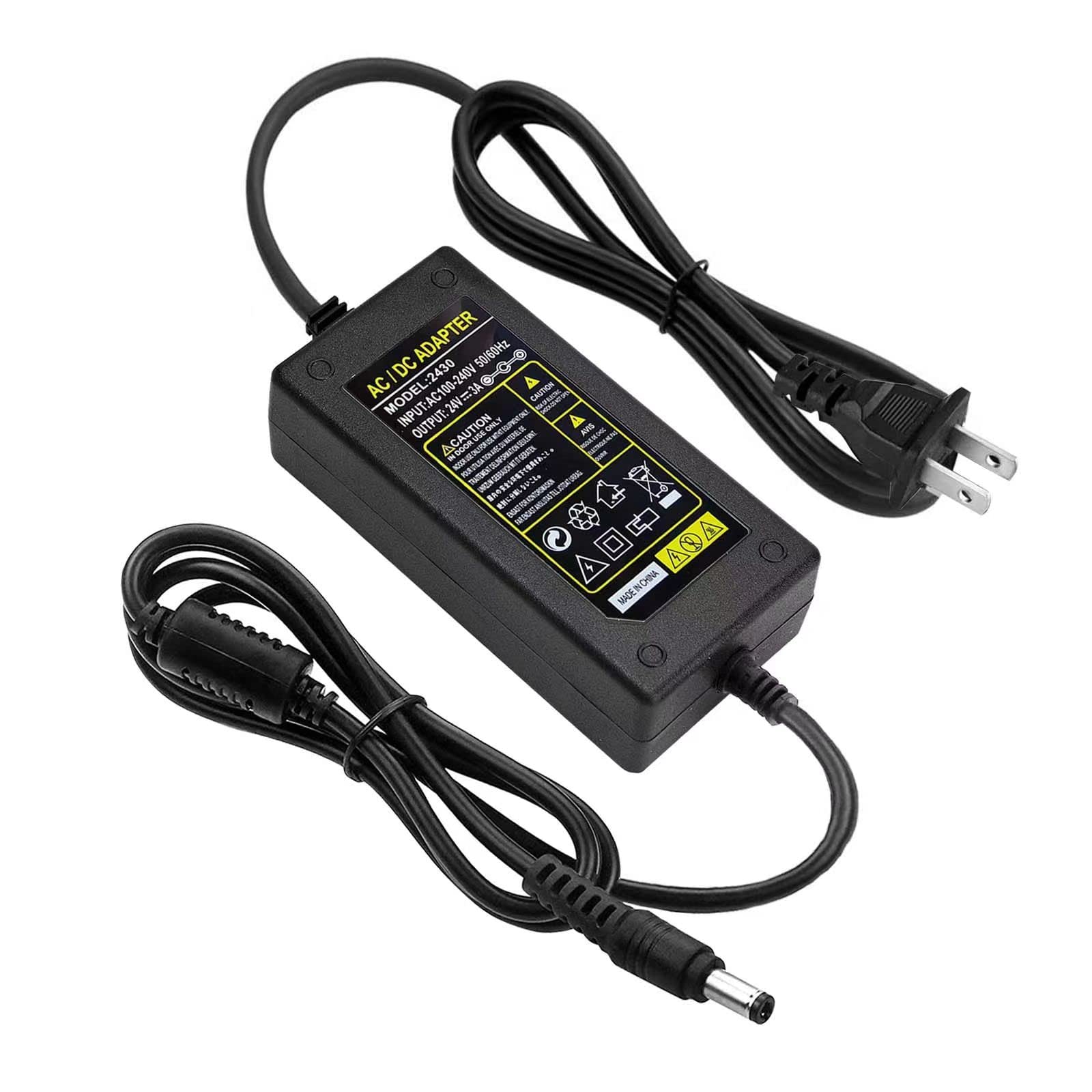 Replacement 24V AC DC Power Supply Cord for Logitech G25 G27 G29 G920 G923 G940, Logitech Racing Wheel APD DA-42H24 AD10110LF 190211-0010 190211-A030 PS3 Xbox 360 GT Adapter Charger Cord Cable