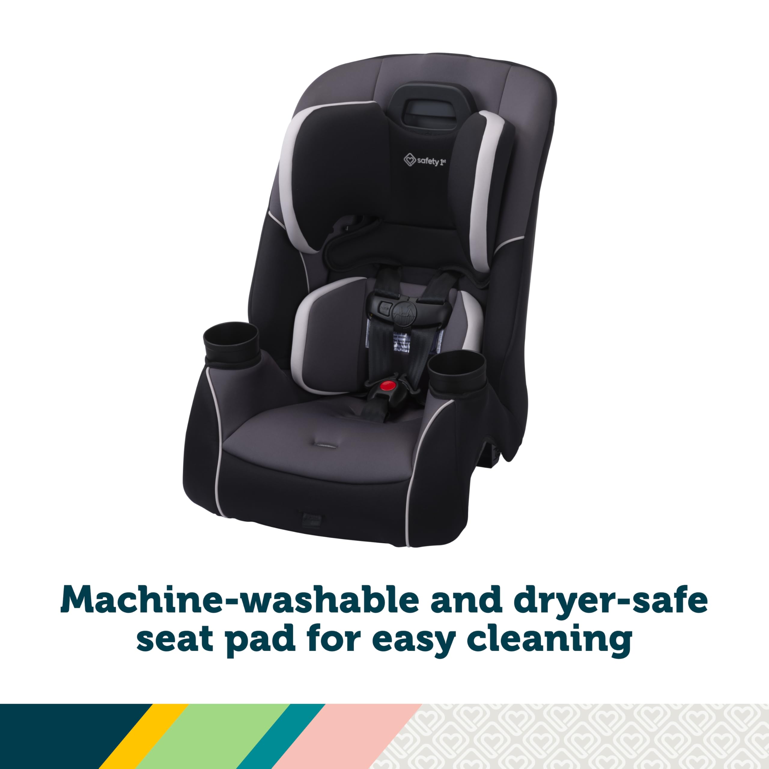 Safety 1st Crosstown All-in-One Convertible Car Seat, Rear-Facing 5-40 pounds, Forward-Facing 22-65 pounds, and Belt-Positioning Booster 40-100 pounds, Seal