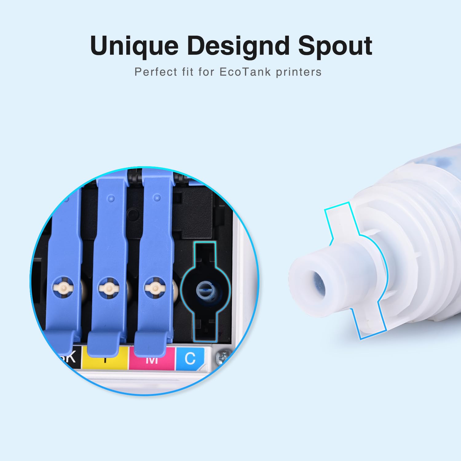 St@r ink Compatible Ink Bottle Replacement for Epson 502 522 Color for EcoTank ET-2760 ET-2720 ET-2800 ET-2750 ET-3760 ET-4760 ET-3750 ET-2850 ET-3850 ET-15000 ET-4750 ST-2000 printer(C/M/Y) 3 Bottles