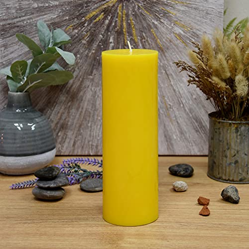 Zest Candle Pillar Candle, 3 by 9-Inch, Yellow