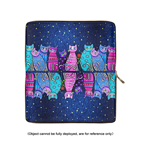 Mumeson Novelty Cats Stars Print Women RFID Wallet Leather Purse Long Clutch Bag Credit Card Holder