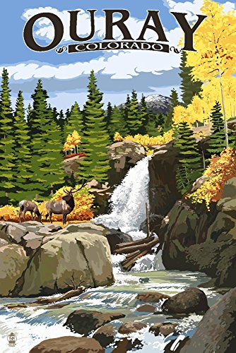 Ouray, Colorado, Waterfall (9x12 Wall Art Print, Home Decor)