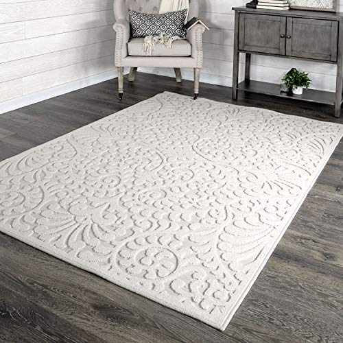 My Texas House by Orian Indoor/Outdoor Bluebonnets Area Rug, 9' x 13', Natural