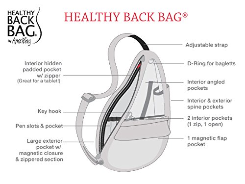 AmeriBag Classic Healthy Back Bag tote Microfiber Extra Small (Navy)