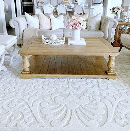 My Texas House by Orian Indoor/Outdoor Bluebonnets Area Rug, 9' x 13', Natural