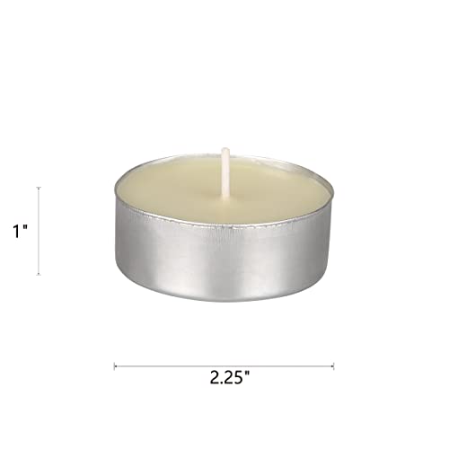 Mega Candles 12 pcs Unscented Ivory Oversize Tea Lights Candle, Pressed Wax Candles 12 Hour Burn Time, Home Décor, Wedding Receptions, Baby Showers, Birthdays, Celebrations, Party Favors & More