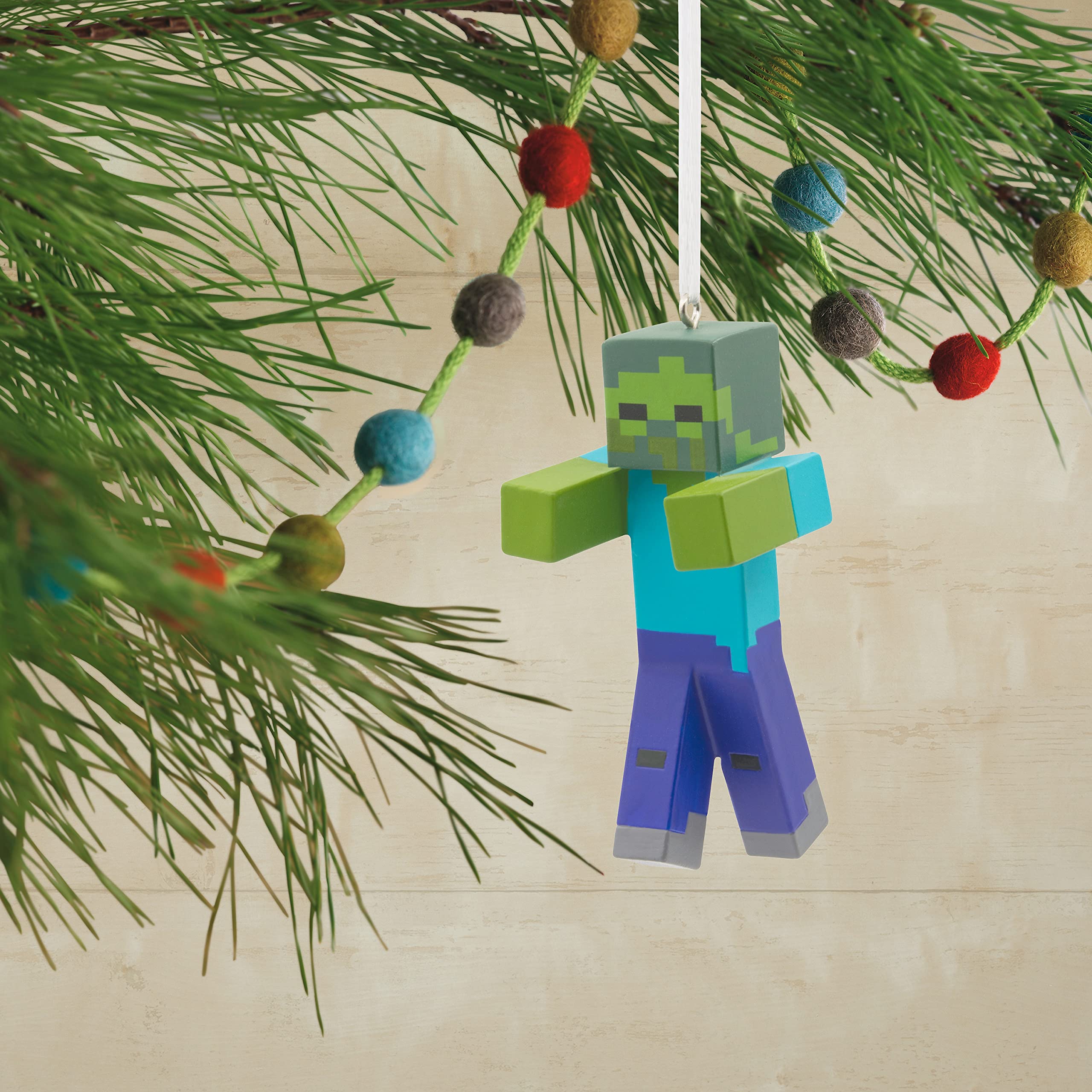 Hallmark Minecraft Zombie Christmas Ornament 1.48 x 3.05 x 1.29 inches