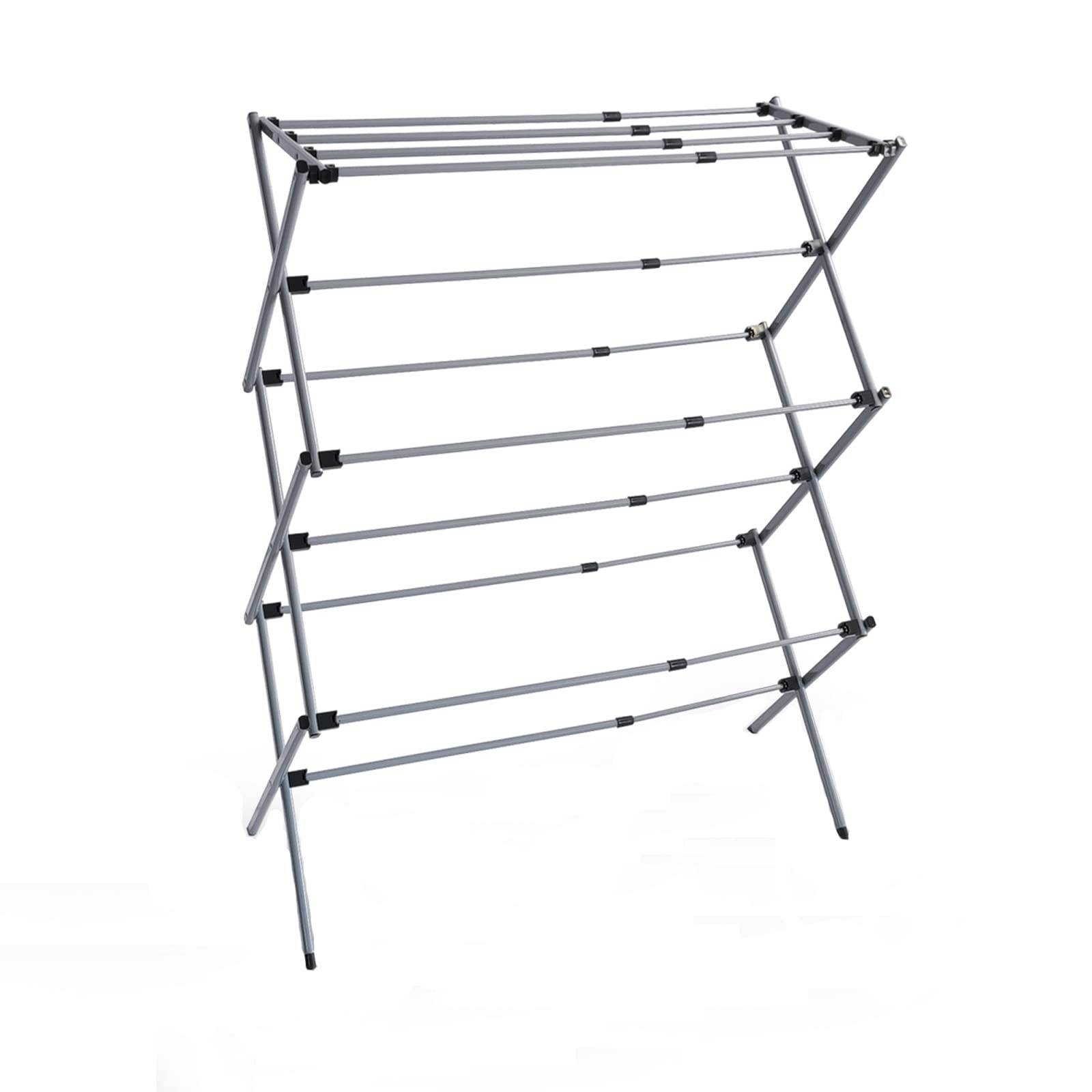 RYGOAL Clothes Drying Rack, 3-Tier Laundry Drying Rack Collapsible, Extendable 42.7" x 35.5" x 14.6" Large Drying Rack, Space Saving Stainless Steel Drying Rack Clothing for Indoor Outdoor Use