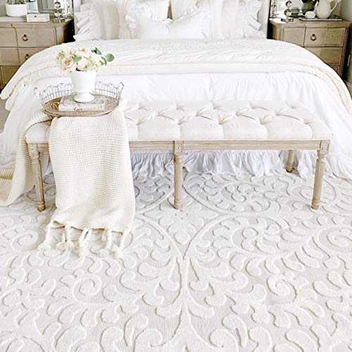My Texas House by Orian Indoor/Outdoor Bluebonnets Area Rug, 9' x 13', Natural