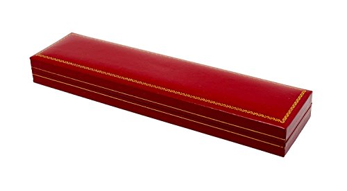 Novel Box Jewelry Bracelet Box in Red Leather + Custom NB Pouch