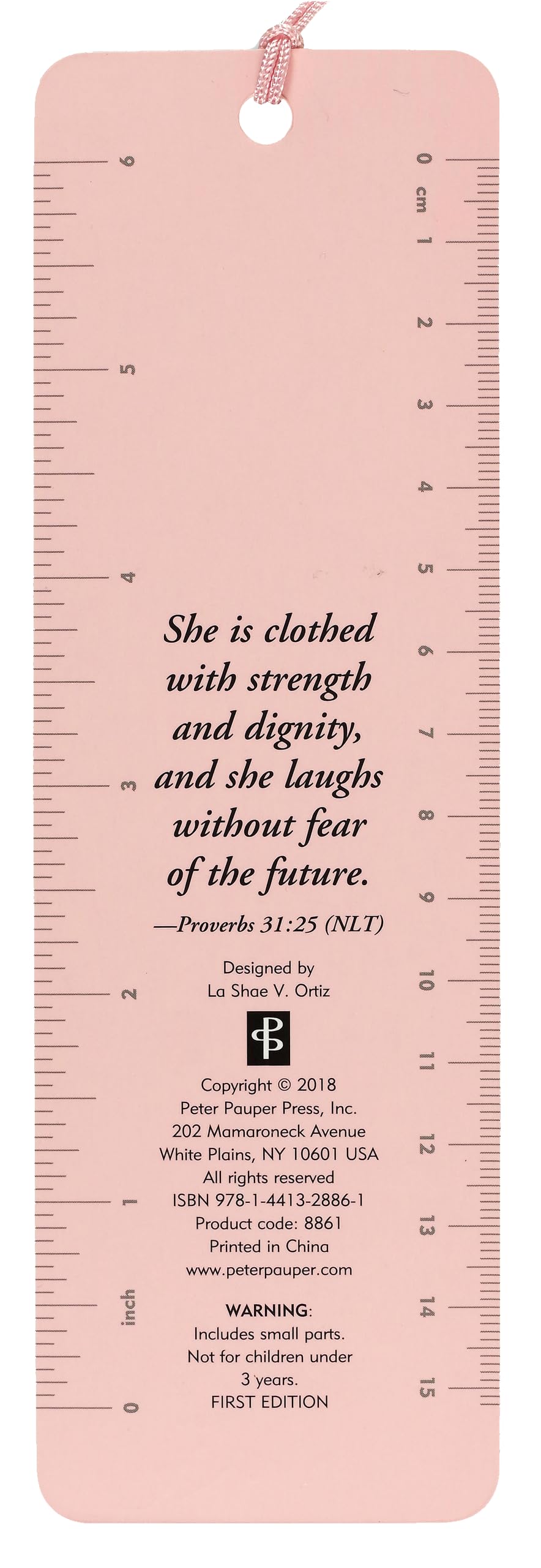 She is Clothed with Strength and Dignity Beaded Bookmark