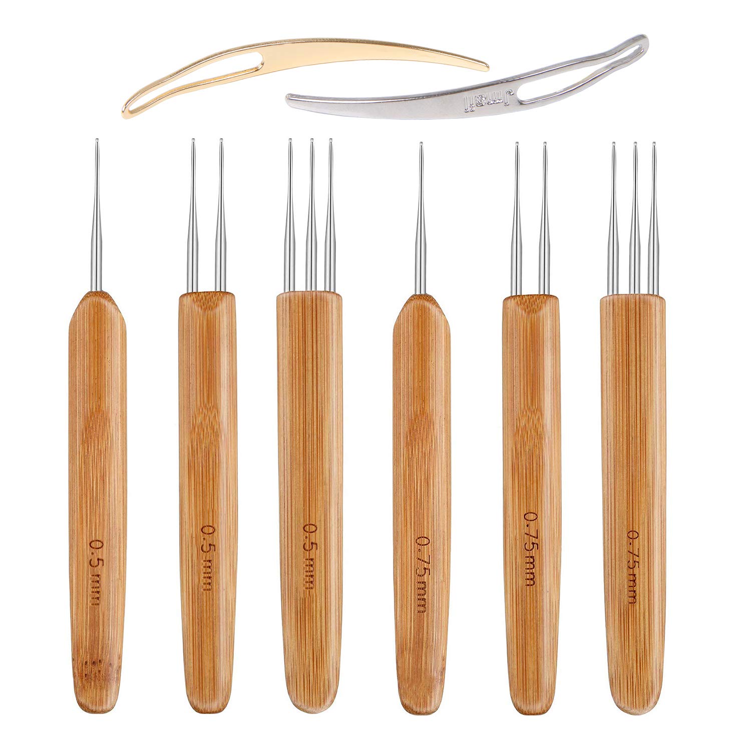 8 Pcs Dreadlock Crochet Hook Tool, Braid Hair Dreadlocks Needle Weaving Crochet
