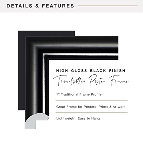 MCS Trendsetter Poster Frame, Black, 27 x 40 in, Single