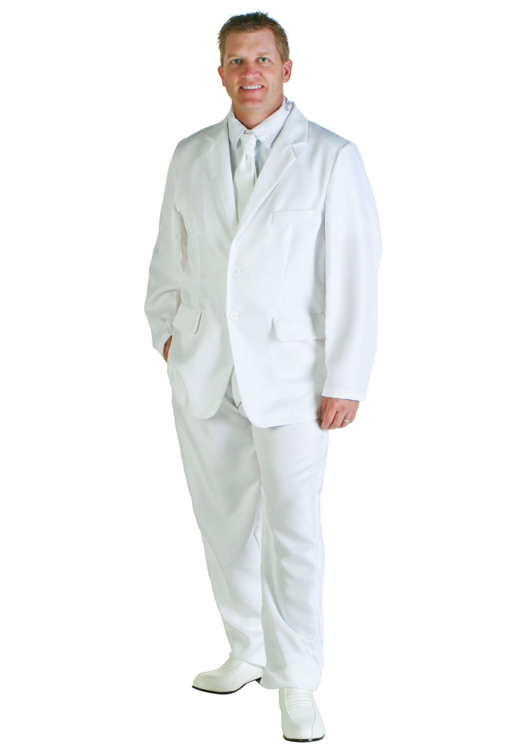 Plus Size White Suit Costume for Men - 3X