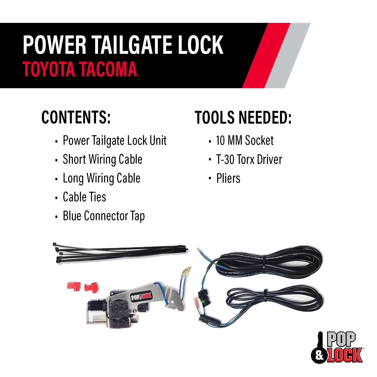 Pop & Lock β Power Tailgate Lock for Toyota Tacoma, Fits Models 2005 to 2015 (PL8521)