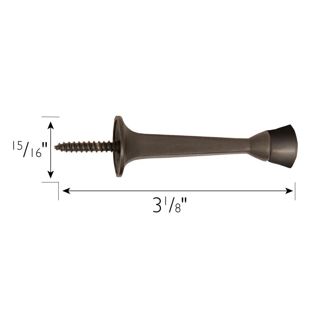 Design House 181743 Rigid Cast Door Stop, 10-Pack, Oil Rubbed Bronze, 10 Count