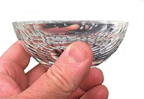 Amlong Crystal Clear Faceted Crystal Mini Bowl 3 Inch